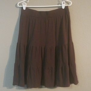 LOFT | Skirts | Loft Brown Ruffled Skirt Size S | Poshmark